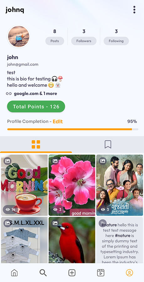 Social Media Android App With Reward Point System - Post, Like & Earn by viaviwebtech